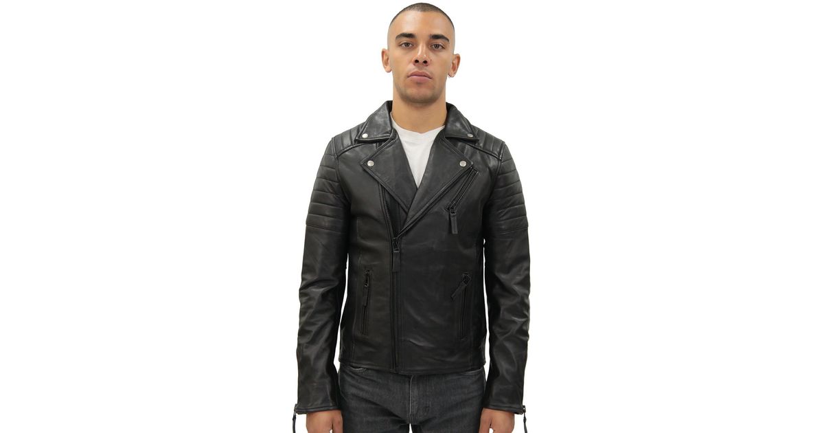 Infinity Leather Brando Double Cross Zip Biker Jacket-Casablanca in ...
