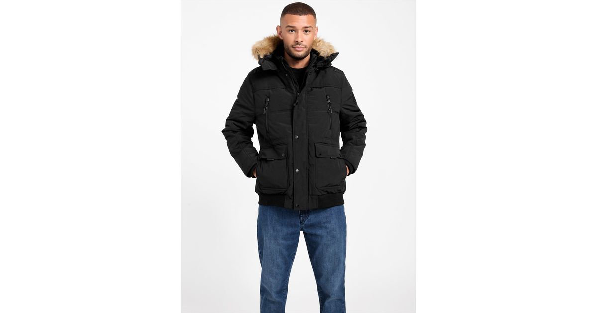 Guess Eco Dusty Puffer Jacket in Blue for Men | Lyst