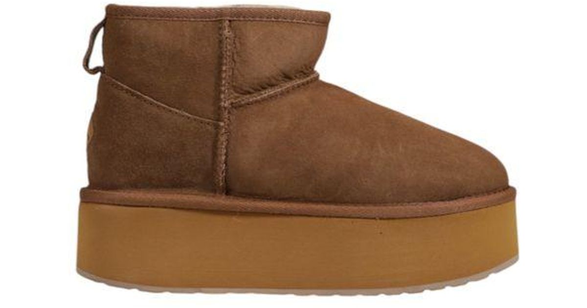 EMU Leather Boot in Brown | Lyst