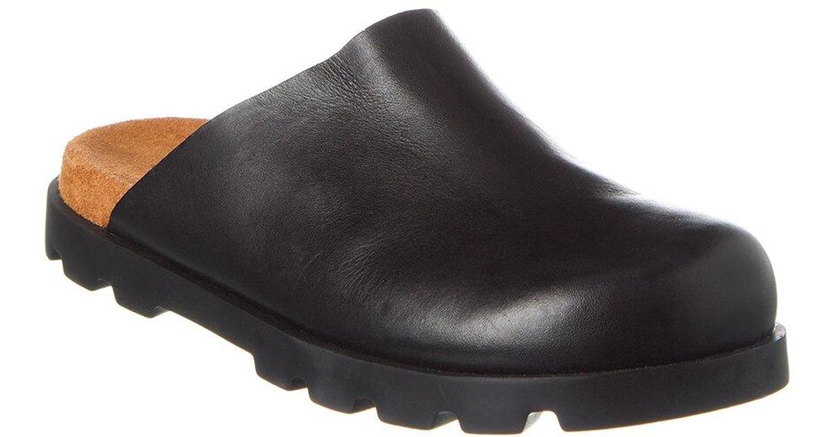 Camper Brutus Leather Clog in Black for Men | Lyst