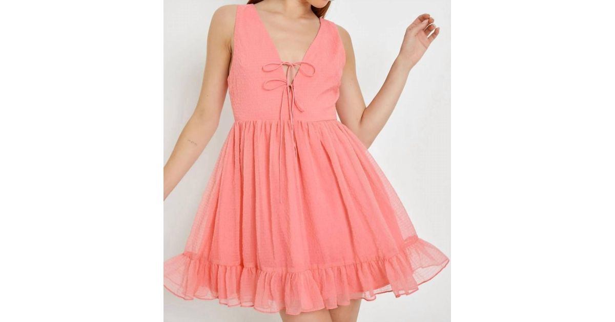 Mustard Seed Take The Leap Mini Dress in Pink | Lyst