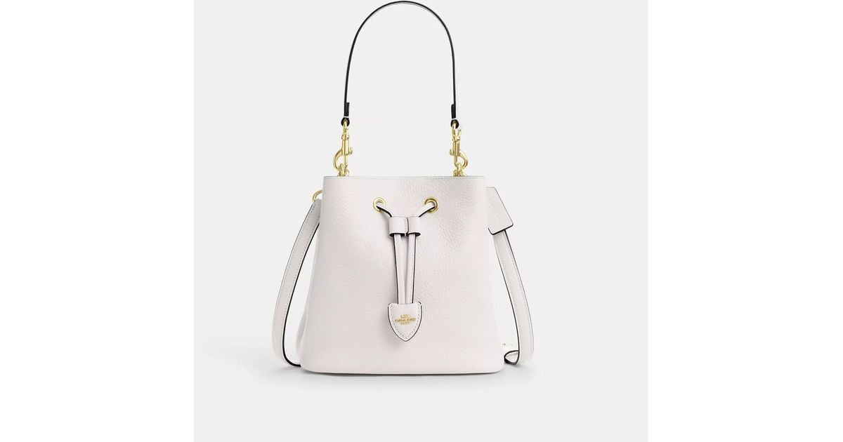 COACH Rowan Bucket Bag in White | Lyst