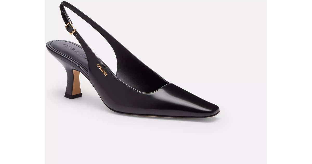 COACH Slingback Heel in Blue | Lyst