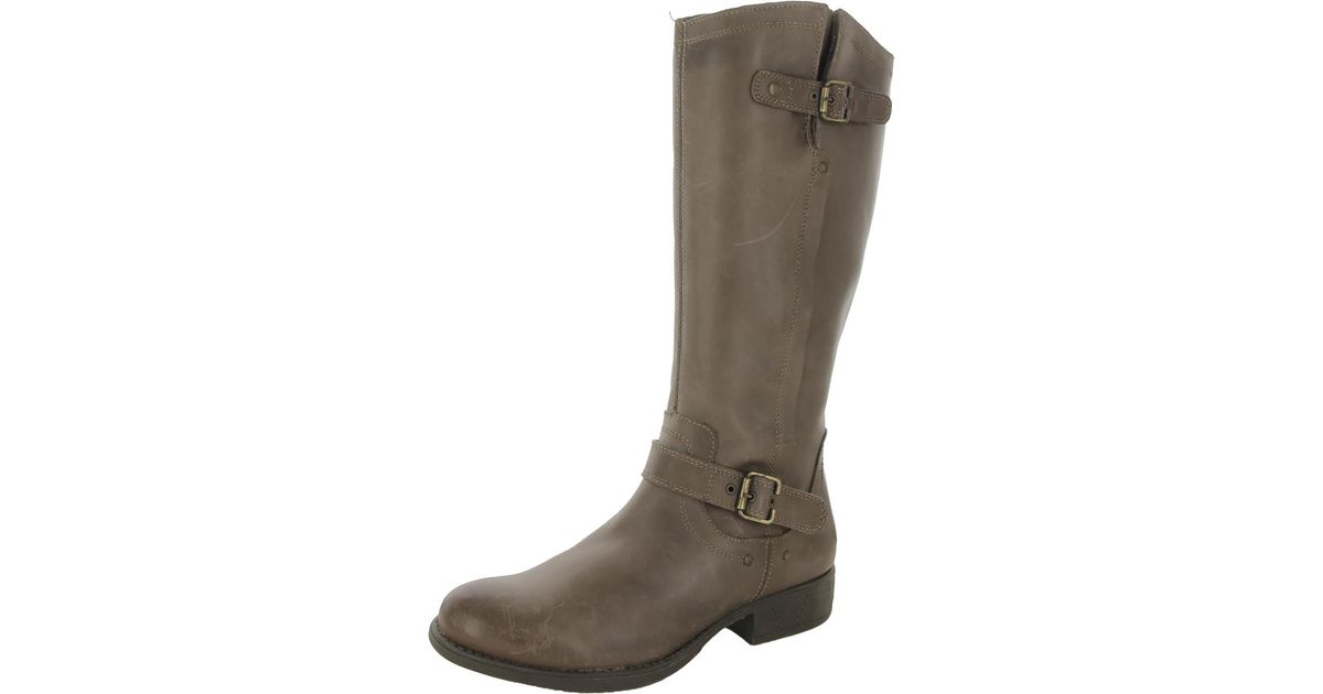Eric Michael Montana Leather Knee-High Boots in Gray | Lyst