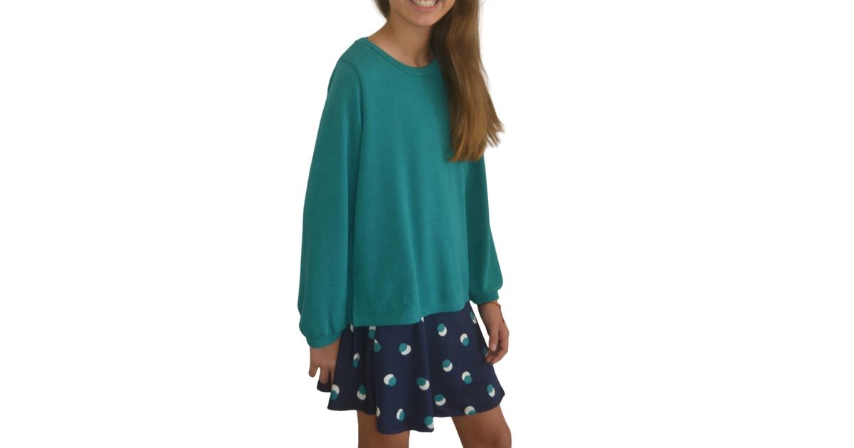 Area Code 407 Girls Double Dot Mini Skirt in Green | Lyst