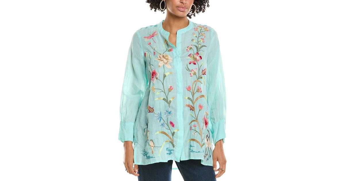 Johnny Was Geniveve Tunic in Blue | Lyst