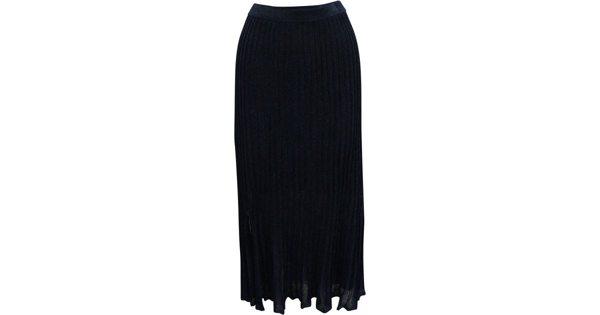 Sandro Electric Pleated Skirt in Black | Lyst