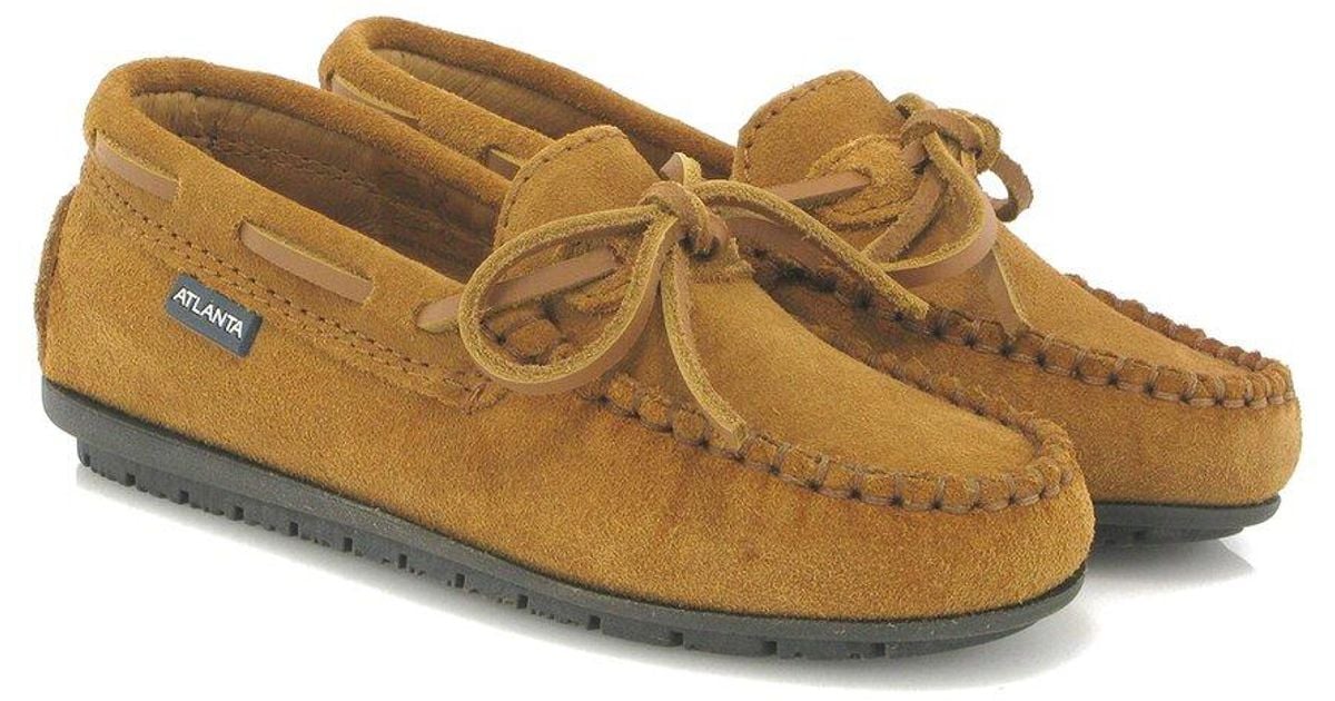 ATLANTA MOCASSIN Atlanta Moccasin Suede Moccasin in Brown | Lyst