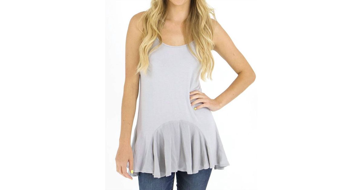 Grace & Lace Flutter Hem Top Extender in White | Lyst