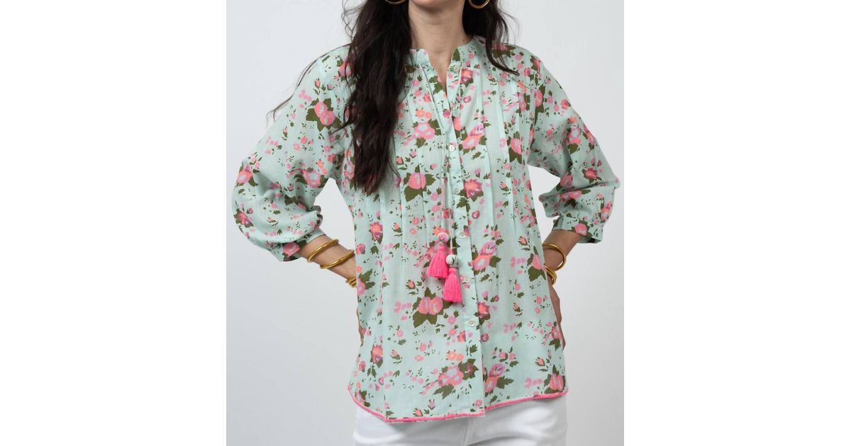 Ivy Jane Tuck And Flow Top in Gray | Lyst