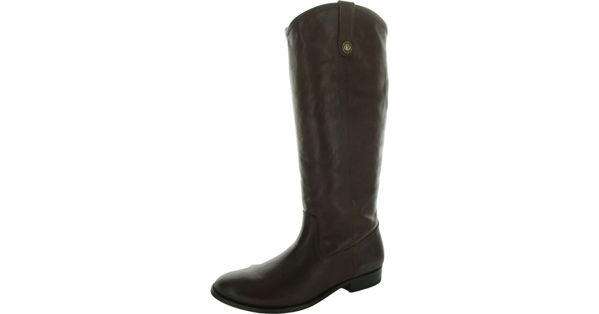 Frye Melissa Button Leather Knee-High Riding Boots in Black | Lyst