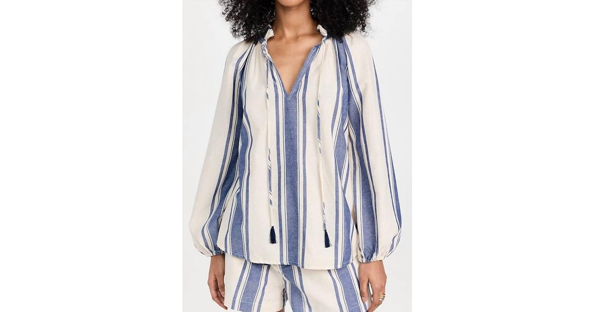 Natalie Martin Penny Blouse in Blue | Lyst