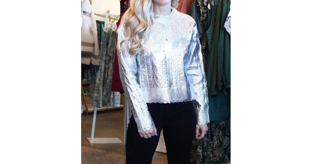 Thml Belle Sweater in Blue | Lyst