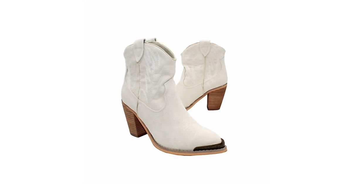 Volatile Taylor Cowgirl Boots in White | Lyst