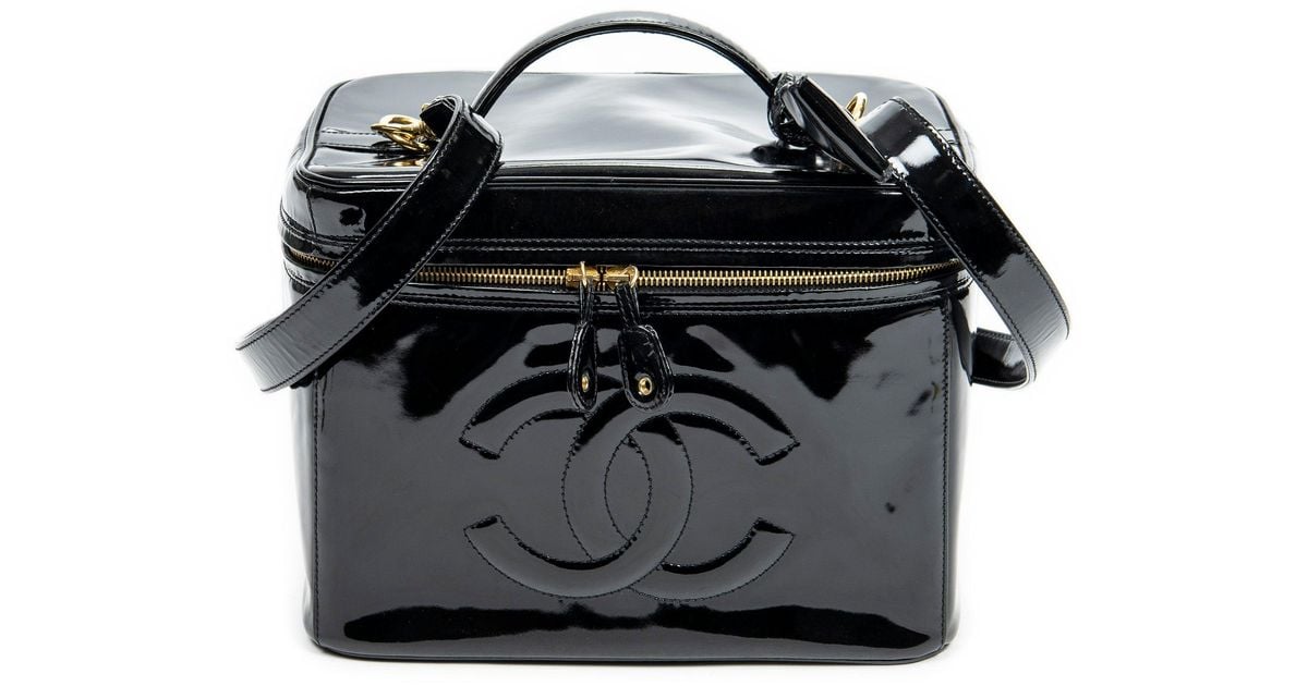 Chanel Vintage Large Vanity Case Bag in Black | Lyst