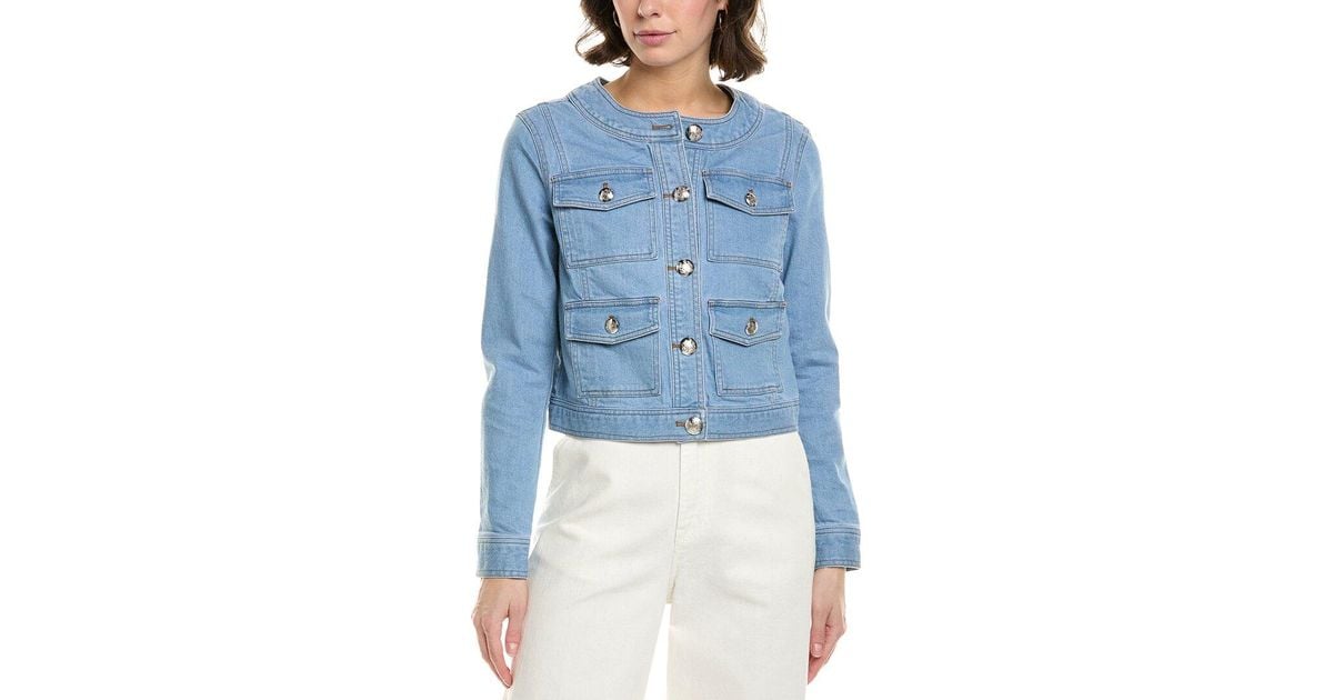 Central Park West Liam Denim Jacket in Blue | Lyst