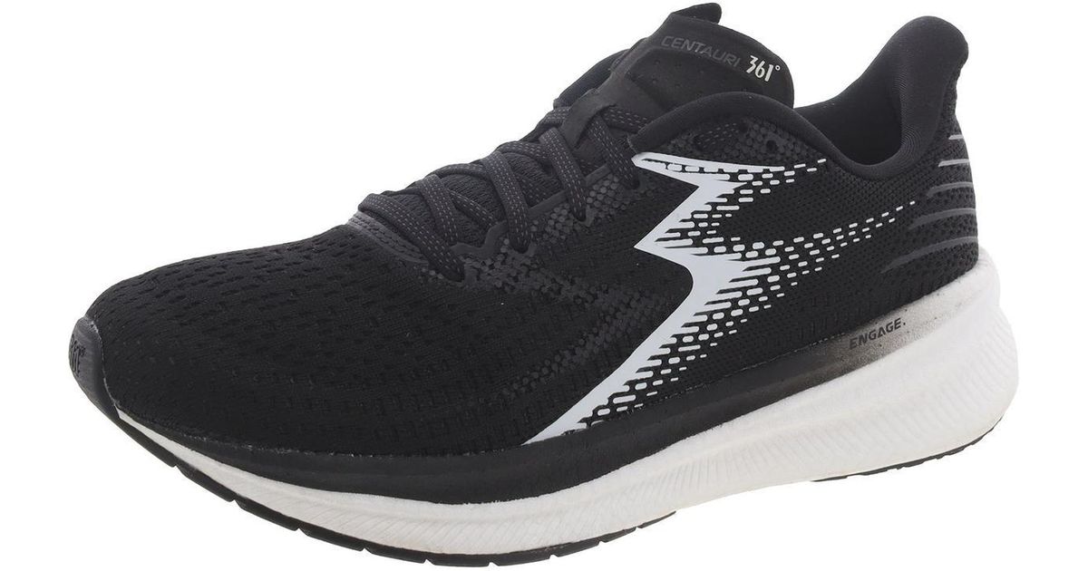 361 Degrees Centauri Mesh Lifestyle Running & Training Shoes in Black ...