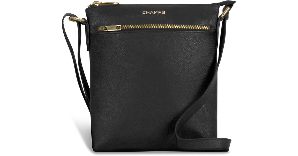 CHAMPS Gala Leather Mini Cross-Body Bag in Black | Lyst