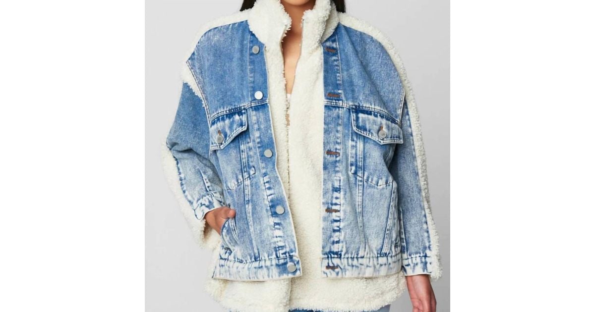 Blank NYC Bear Hug Jacket in Blue | Lyst