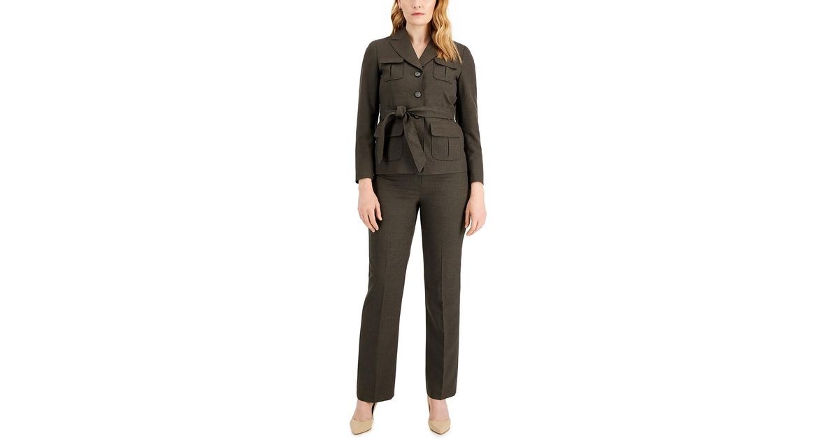 Le Suit Utility Work Wear Belted in Black | Lyst