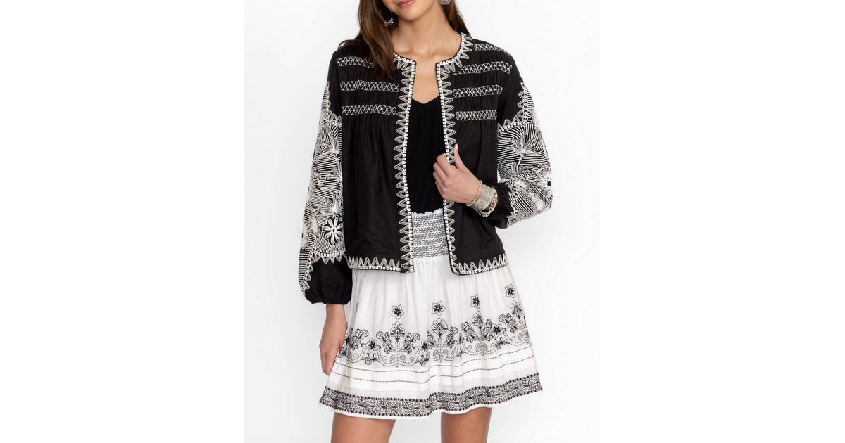 Johnny Was Elaine Jacket in Gray | Lyst