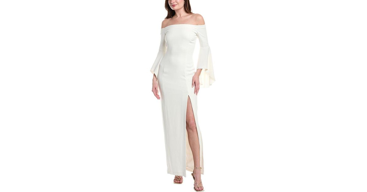 Issue New York Off-The-Shoulder Maxi Dress in White | Lyst