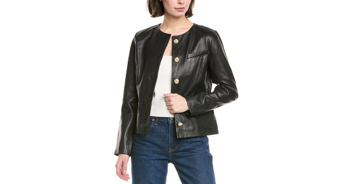 Walter Baker Lolita Leather Jacket in Black | Lyst