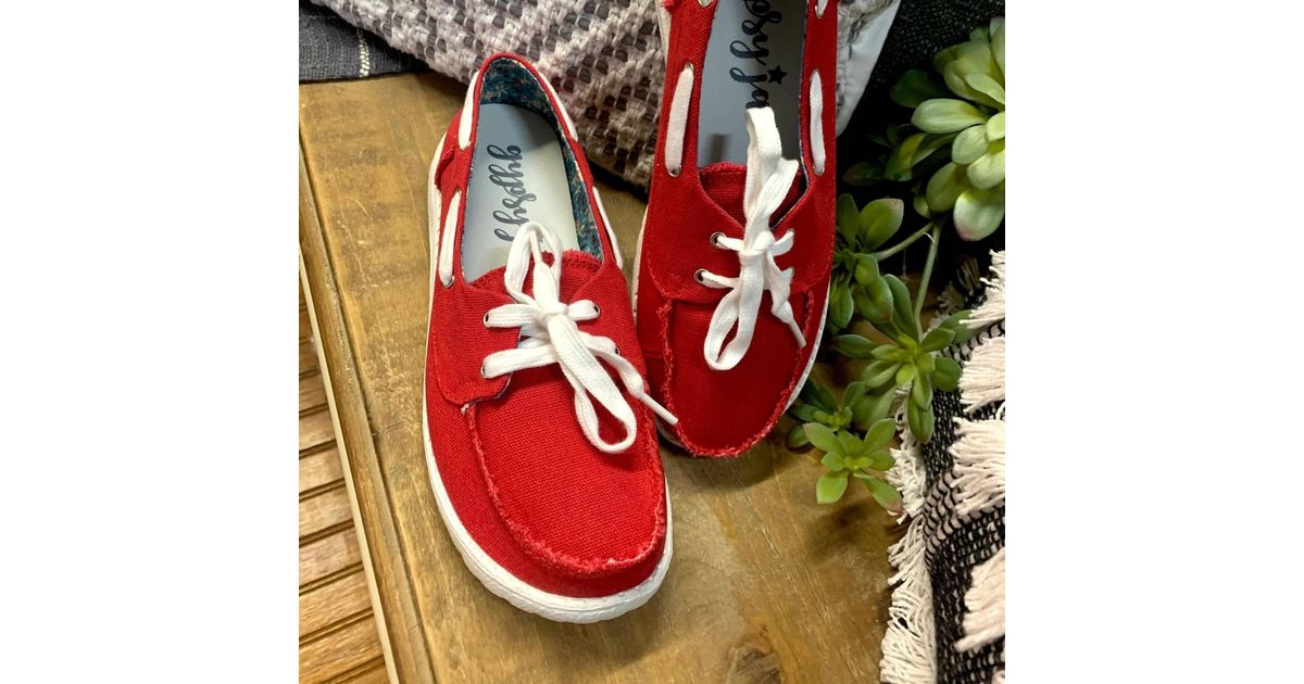 Gypsy Jazz Sail Away Flat Shoe in Red | Lyst