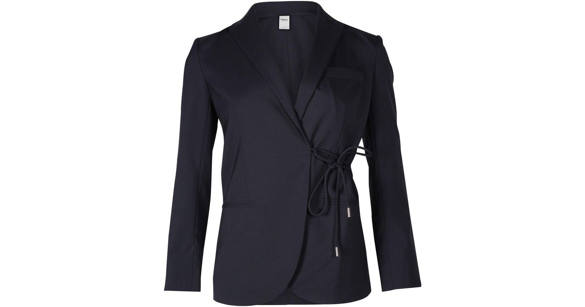 Theory Staple Tie Blazer in Blue | Lyst
