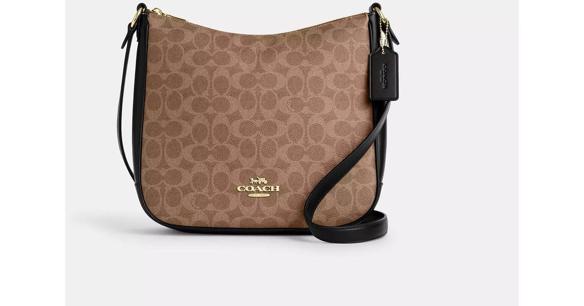 COACH Ellie File Bag in Brown | Lyst
