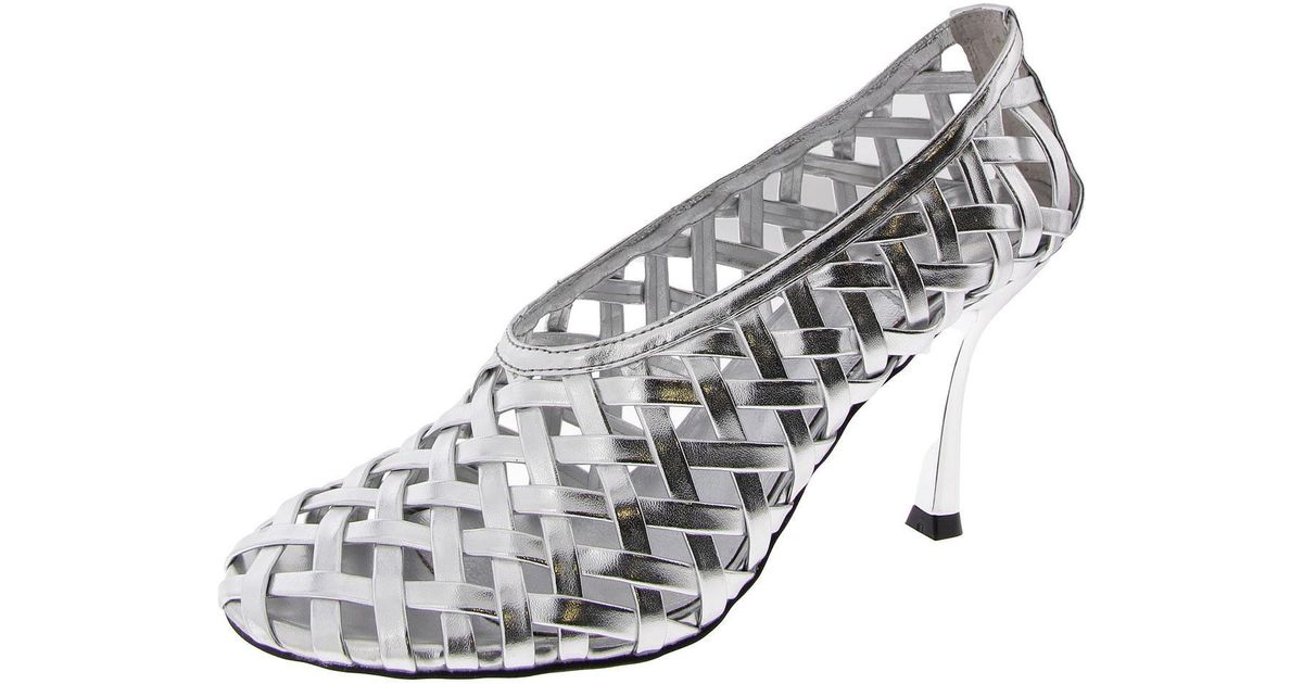 Jeffrey Campbell Encaged Caged Slip On Pumps in White | Lyst