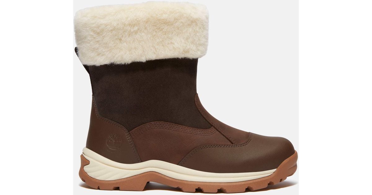 Timberland Ledge Mid Pull On Waterproof Snow Boot in Brown | Lyst