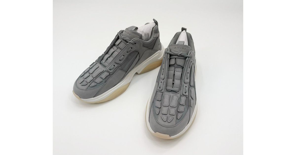 Amiri Bone Runners Skeleton Sneakers in Gray for Men | Lyst