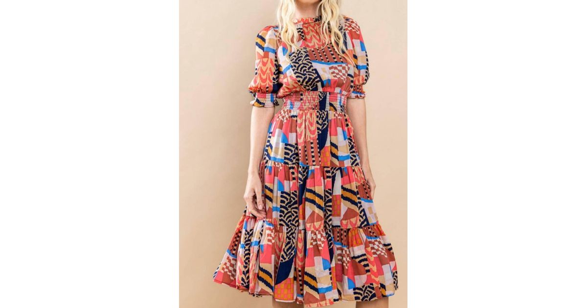 TCEC Of Many Colors Dress in Red | Lyst