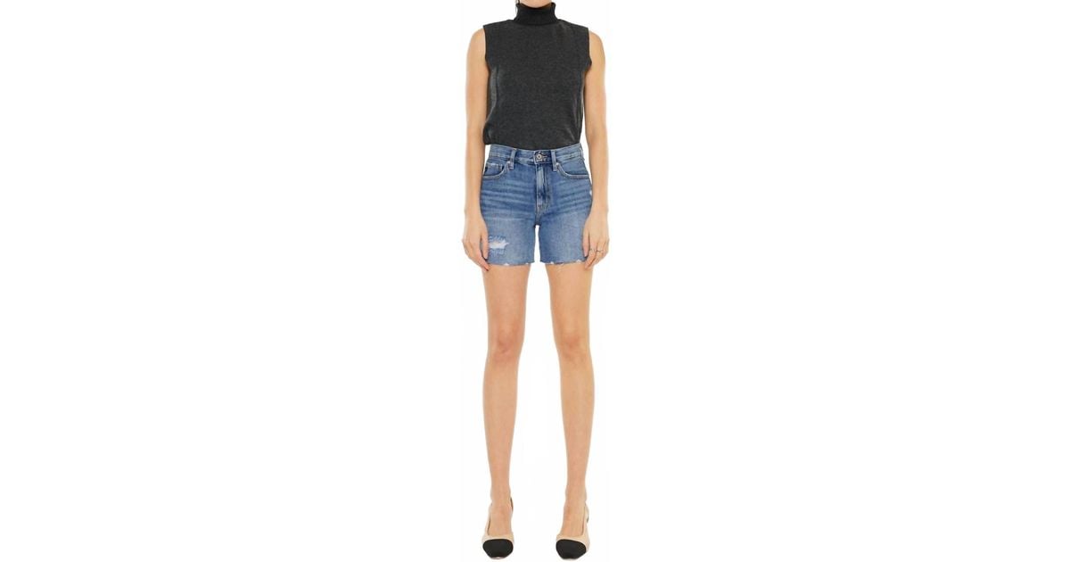 Kancan Bellini High Rise Shorts in Blue | Lyst