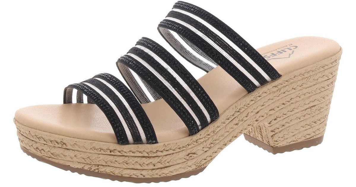White Mountain Bianna Strappy Platform Espadrilles | Lyst