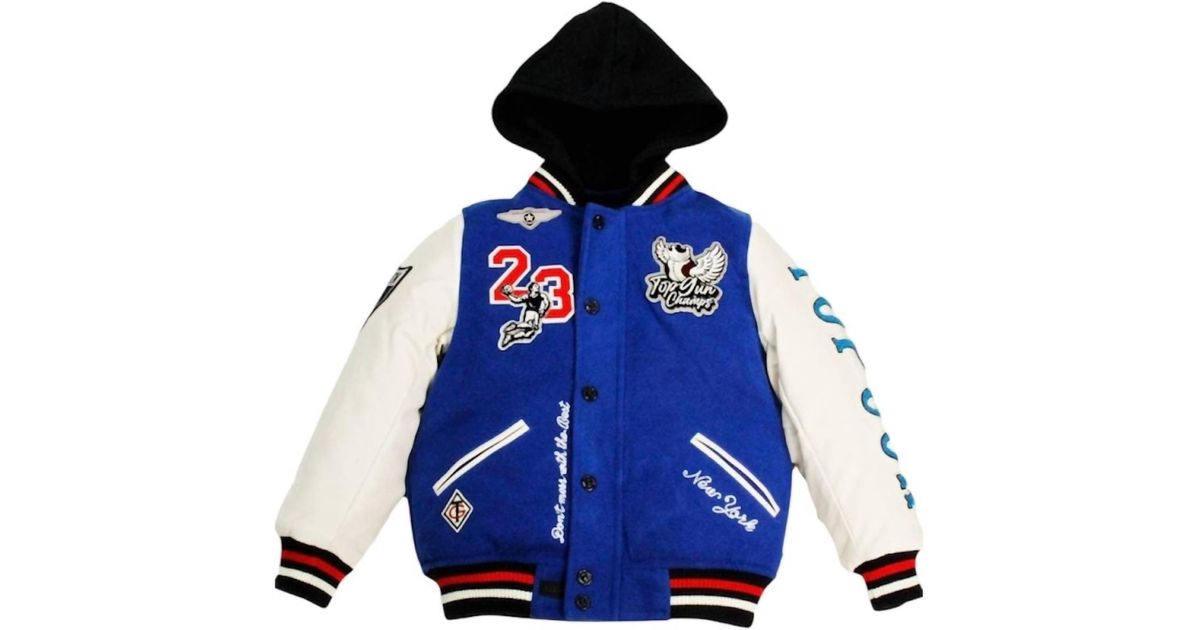 top gun Kids Boy "Flying Legend" Varsity Jacket in Blue for Men | Lyst