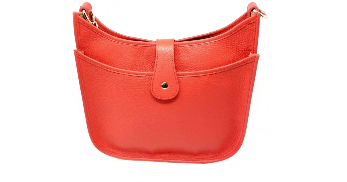 German Fuentes Large Leather Crossbody Bag in Red | Lyst