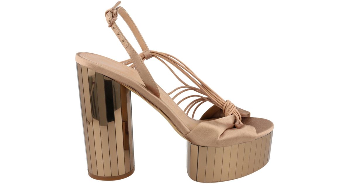 Ferragamo Sabrina Mirrored Platform Heels | Lyst