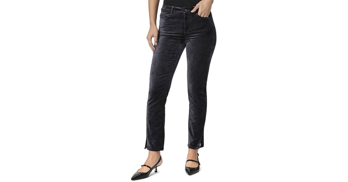 PAIGE Cindy Twisted Calico Jean in Blue | Lyst