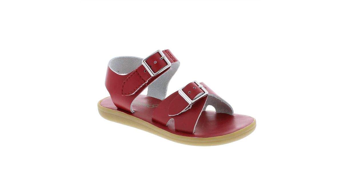 Footmates Open-Toe Microfiber Buckle Sandals in Pink | Lyst