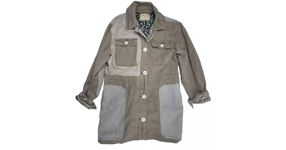 Free People Apollo Cargo Jacket in Gray | Lyst