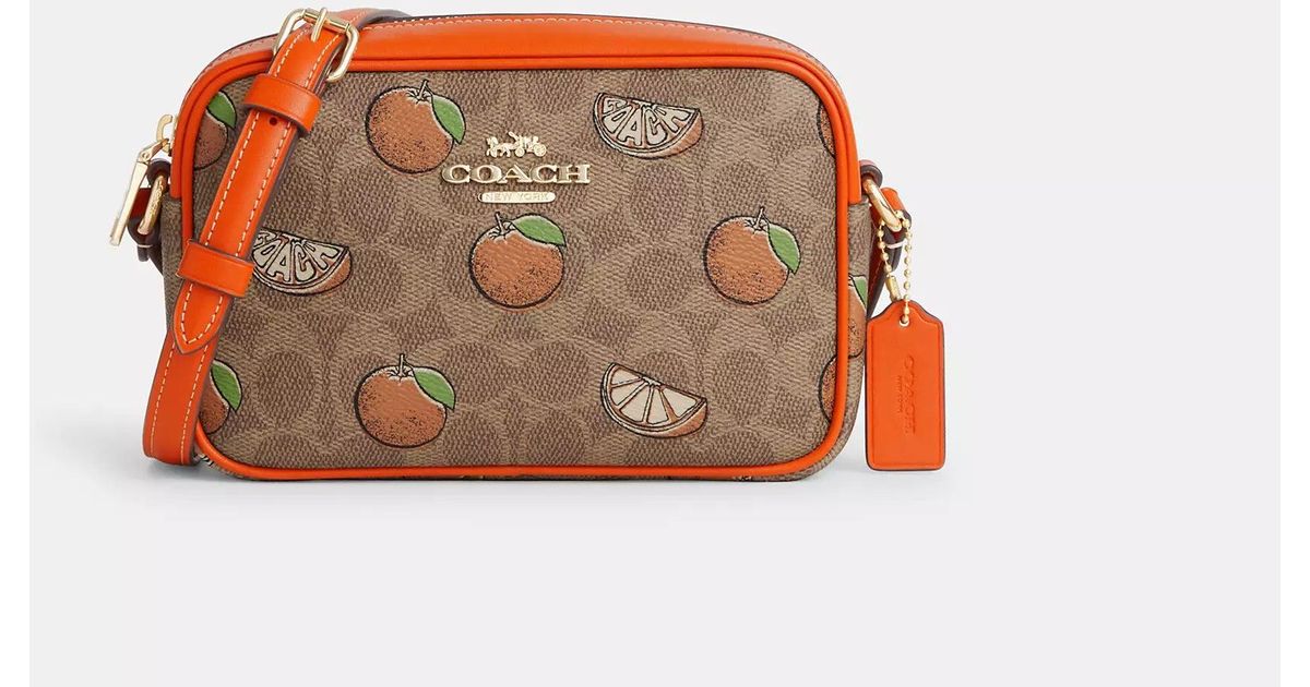 COACH Mini Jamie Camera Bag in Orange | Lyst
