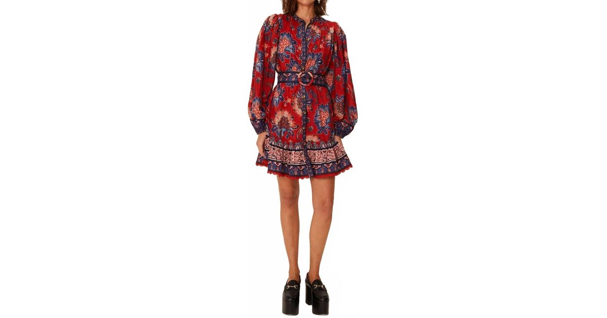 FARM Rio Luang Mini Dress in Red | Lyst