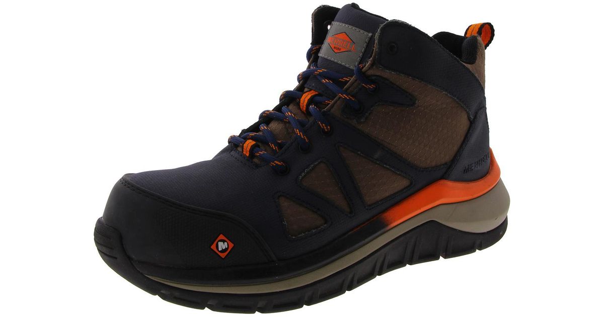 Merrell Fullbench Speed Mid Cf Leather Carbon Fiber Toe Work & Safety ...