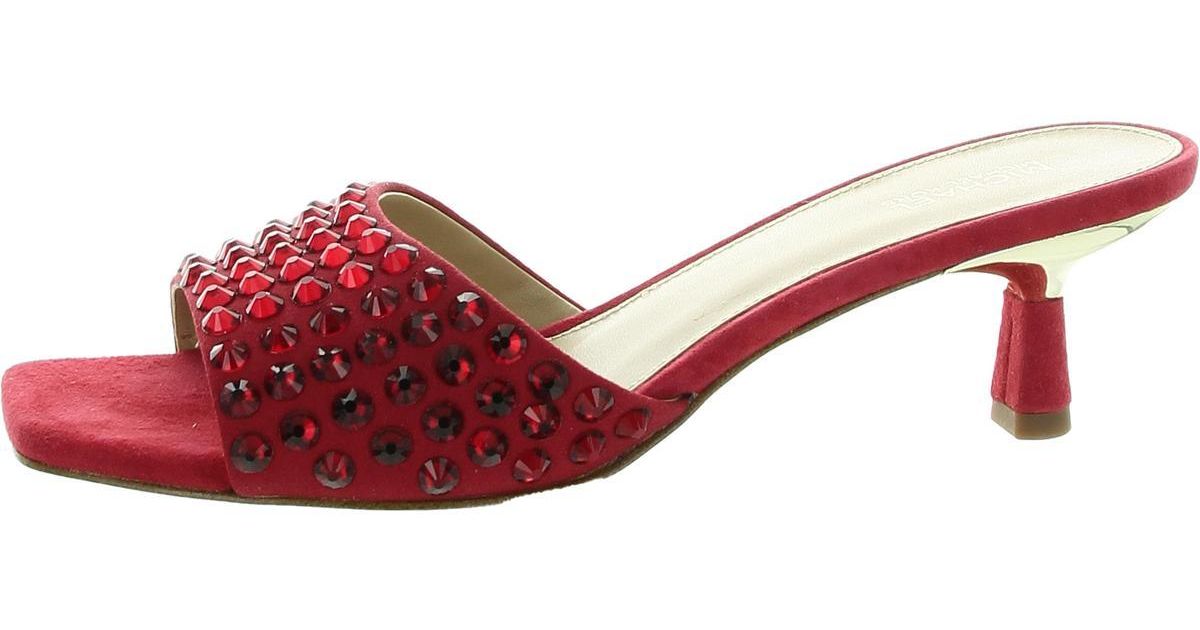 MICHAEL Michael Kors Amal Kitten Sandal Jeweled Made Kitten Heels in ...