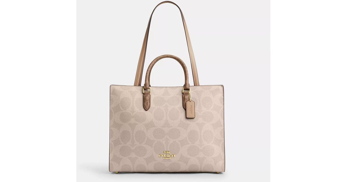 COACH Maggie Tote Bag in Natural | Lyst