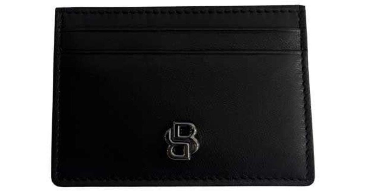 BOSS Bold Icon Card Holder in Black for Men | Lyst