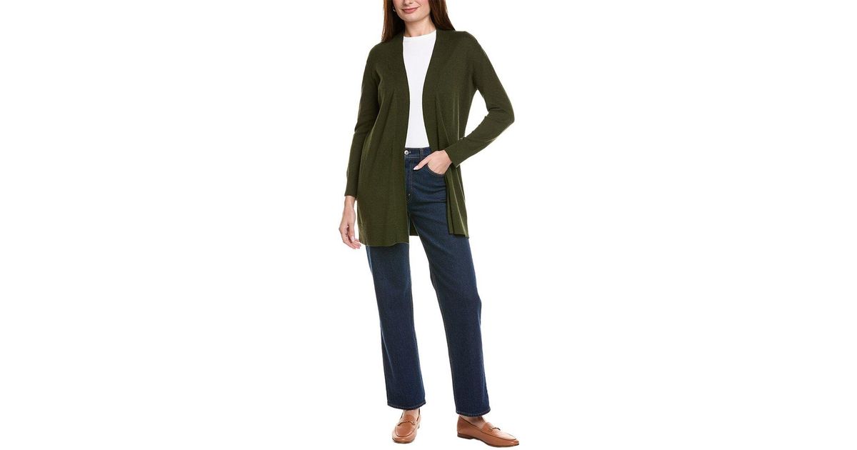 Hannah Rose Relaxed Cashmere-blend Duster in Green | Lyst