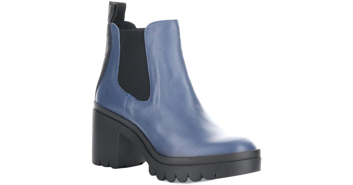Fly London Tope Leather Boot in Blue | Lyst
